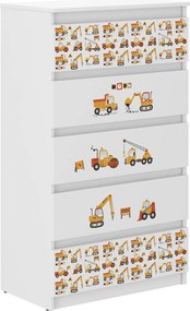 Wooden Toys Dětská komoda R-5 STAVEBNÍ NÁMĚSTÍ