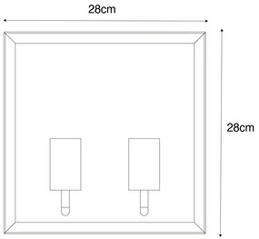 Venkovní nástěnné svítidlo černé a mosazné 2-světlo - Rotterdam