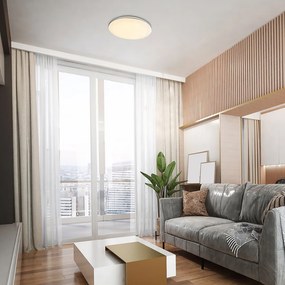 Rabalux Stříbrné stropní LED svítidlo Oswald2 400mm 24W 71053