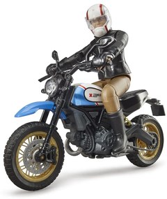 Bruder 63051 BWORLD Motocykl Scrambler Ducati Cafe Racer s jezdcem