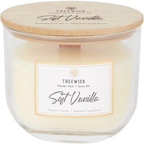 Vonná svíčka Treewick Soft Vanilla s dřevěným knotem