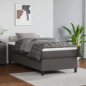 vidaXL Box spring postel s matrací 80 x 200 cm umělá kůže [3144576] Barva: cappuccino