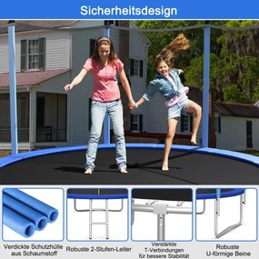 Costway Trampolína Ø 305 cm trampolína pro volný čas s ochrannou sítí černá +