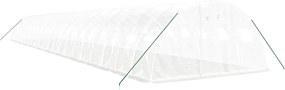 Skleník s ocelovým rámem bílý 88 m² 22 x 4 x 2 m 3188081