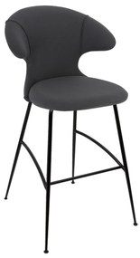 Barová židle Time Flies Barva nohou:: černá, barva potahu:: šedá