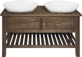 Sapho Sapho, BRAND umyvadlová skříňka 130x73x50cm, mořený smrk, BA131S