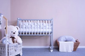 NEW BABY Dětská přístavná postýlka New Baby MATEO 90x40 cm bílo-šedá