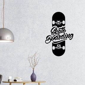 Živá Zeď Samolepka na zeď Skate Barva: černá