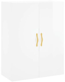 Skříň highboard lesklá bílá 69,5 x 34 x 180 cm kompozitní dřevo,  3196053