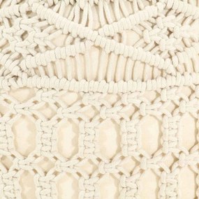 Ručně vyrobený sedací puf macramé 45 x 30 cm bavlna 324001
