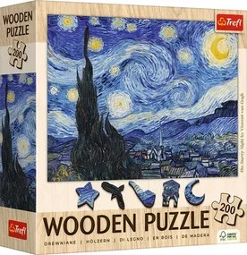 Trefl Dřevěné puzzle Art - Puzzle - Vincent van Gogh: Hvězdná noc / 20