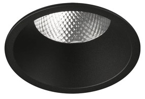 ACB Iluminacion Zapuštěné LED svítidlo KIDAL, ⌀ 13 cm, 20W, CRI90 Barva: Černá, Teplota světla: 2700K - extra teplá bílá, Stmívání: TRIAC