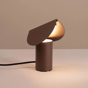 Hnědá hliníková LED stolní lampa (výška 15 cm) BISCUIT – Thoro