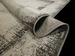 BE Koberec Deluxe 9090 GREY - šedý obdélníkový Rozměr: 60x100 cm