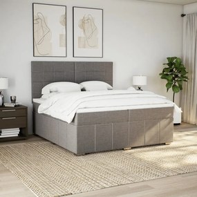 Box spring postel s matrací taupe 200x200 cm textil 3291779