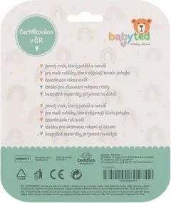 BABYTED Chrastítko Dino 2 ks / Silikon / 13 cm / 0m+