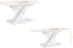 Prospero Rozkládací stůl TOXX 160 Kombinace barev: TOXX 160 table černá/votan