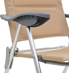 vidaXL Kempingové židle z hliníku 2 ks 58 x 69 x 111 cm [44314] Barva: Šedá