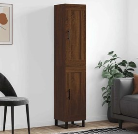 vidaXL Skříň highboard 34,5 x 34 x 180 cm kompozitní dřevo [3200475] Barva: hnědý dub