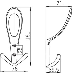 Siro Nábytkový věšák ALEX hliník
