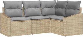 Set pohovek 4 ks Béžová polyratan 3346700