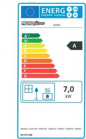 NordFlam Krbová litinová kamna SORA Eko s extérním přívodem vzduchu - 7 kW