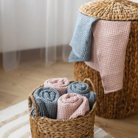 TULULUM Dárková sada - vaflová osuška + ručník Barva osušky a ručníku: Světle šedá