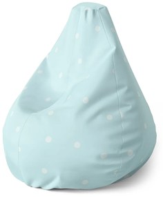 Sablio Sedací vak Pear Tečky na bledě modré - 70 x 70 x 95 cm