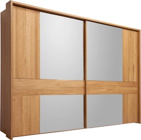 XXXLutz ŠATNÍ SKŘÍŇ SE ZRCADLEM, dub, barvy dubu, 250/236/67 cm Dieter Knoll - Šatní skříně - 000442007264