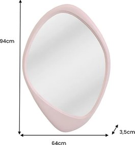 Designové nástěnné zrcadlo Abishek 94 cm růžové