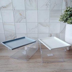 DÓZA NA SUCHÉ POTRAVINY 1 500 ml – vysoká, průhledná | DomaLEP varianta: ŠEDÁ