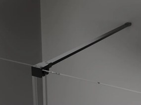 Mexen Velar, sprchový kout s posuvnými dveřmi 110 x 80 cm, 8mm šedé sklo, černá matná, 871-110-080-41-70