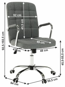 Kancelářské křeslo Moragan (šedá). 1000138