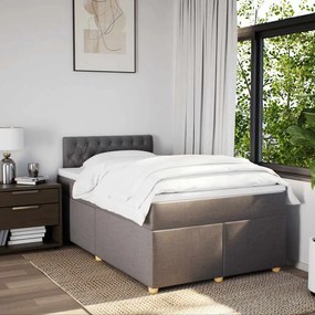 Box spring postel s matrací taupe 120x190 cm textil 3286630