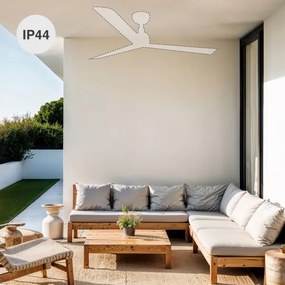 FARO 34372 - Stropní ventilátor MARINE M pr. 125 cm hnědá/černá IP44 + DO