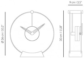 Designové stolní hodiny Nomon Aire G small 30cm