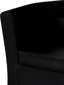 Potah na křeslo IKEA Ektorp Tullsta barva černá látka pletený vzor