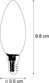Sada 5 stmívatelných LED svíček E14 B35 čiré 3W 250lm 2700K