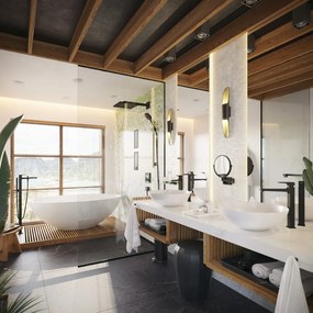 Hansgrohe AddStoris, odpadkový koš nášlapný, černá matná, HAN-41775670