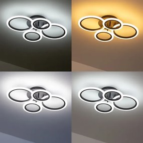Brilagi -LED Stmívatelný přisazený lustr ORBITS LED/50W/230V 3000-6500K antr +DO