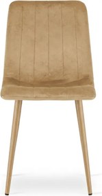 Béžová sametová židle LAVA CAMEL BEIGE
