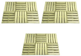 18 ks terasové dlaždice 50 x 50 cm dřevo zelené,  276431