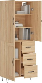 Skříň highboard dub sonoma 69,5 x 34 x 180 cm kompozitní dřevo 3198108