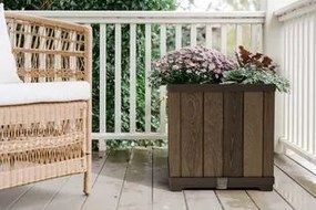 Keter Květináč DECO SQUARE TALL WALNUT