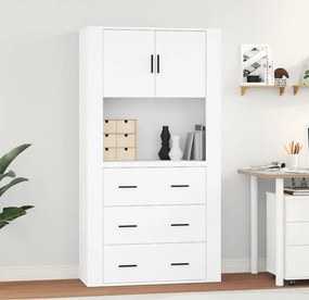 vidaXL Skříň highboard bílá kompozitní dřevo [3185383]