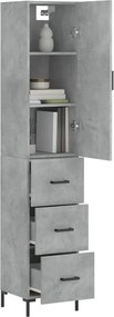 Skříň highboard betonově šedá 34,5x34x180 cm kompozitní dřevo 3198853