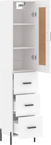 vidaXL Skříň highboard 34,5 x 34 x 180 cm kompozitní dřevo [3200201] Barva: bílá s vysokým leskem