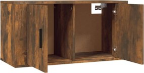 Nástěnné TV skříňky 3 ks kouřový dub 80 x 34,5 x 40 cm 3188363