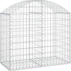 Klenutý gabionový koš 100 x 50 x 80/100 cm pozinkované železo 153434