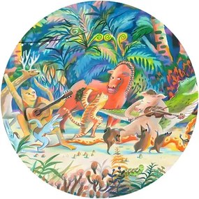 DJECO Panoramatické puzzle Lesní zvířátka / 200 dílků / 97x33 cm